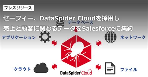 セーフィー、dataspider Cloudを採用し 売上と顧客に関わるデータをsalesforceに集約 お知らせ ニュース