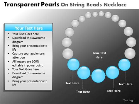 Transparent Pearls On String Beads Necklace Powerpoint Slides And Ppt