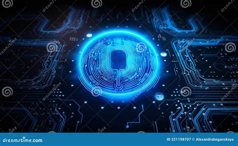 Blue Glowing Cyber Security Fingerprint Concept National Cyber