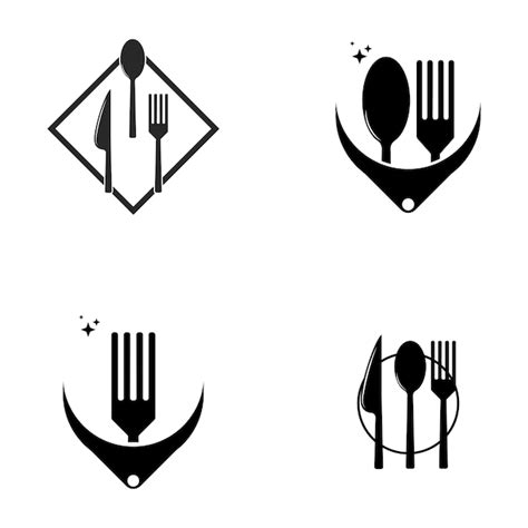 Premium Vector Spoon And Fork Logo And Symbol Vector