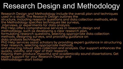 Research Design And Methodology Creating Effective Research Designs