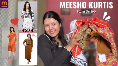 Meesho Kurtis Starts Rs 200 Meesho Kurti Haul Nidhi Bisht YouTube