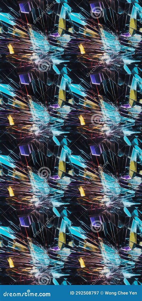 Seamless Symmetrical White Geometric Shapes On Cartoon Vector 52196747