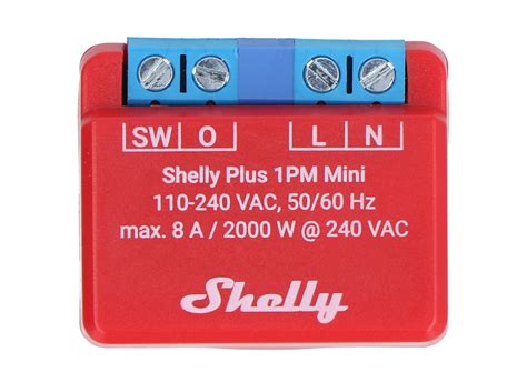 Shelly Plus PM Mini x V A WiFi Bluetooth relé měření energie Botland obchod s robotikou