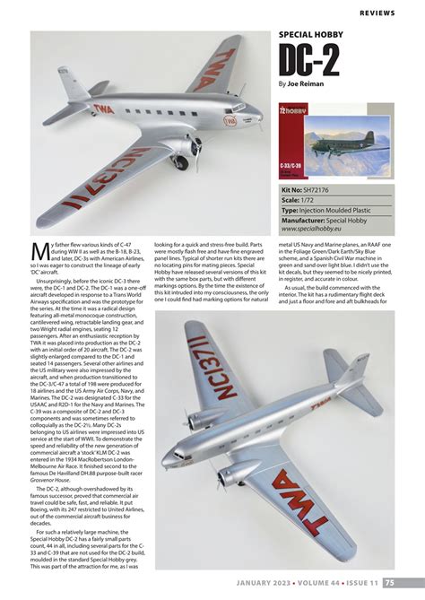 Scale Aircraft Modelling Magazine January 2023 Back Issue
