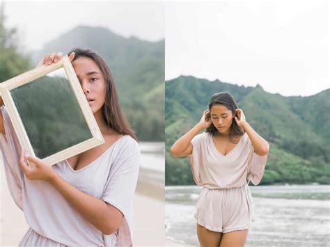 Naya Beach Model Photoshoot On Oahu Hawaii Near Turtle Bay Resort