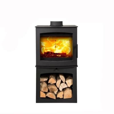 Mi Fires Small Tinderbox 5kw Defra Wood Burning Stove With Log Box