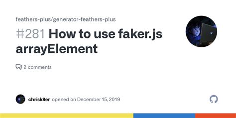 How To Use Faker Js Arrayelement Issue Feathers Plus Generator