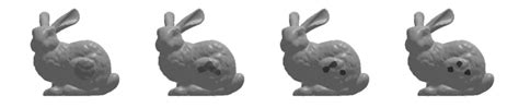 Image Segmentation Of A Gray Scaled Image On The Stanford Bunny