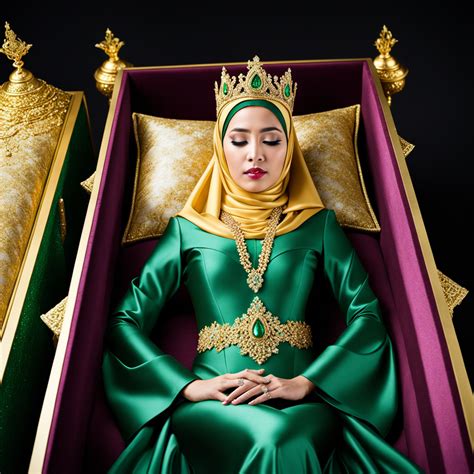 A Malay White Concubine Was Lying In A Coffin Filled With Go By