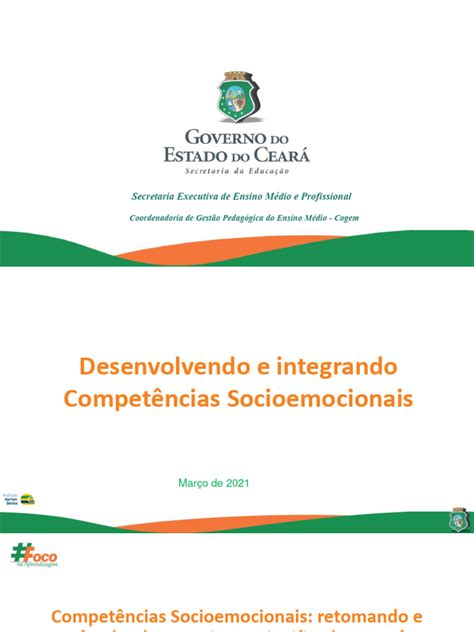 Competencias Socioemocionais Pdf Aprendizado Pensamento