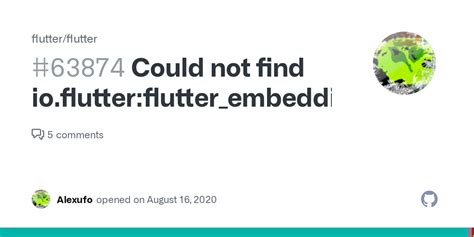 could not find io flutter flutter embedding profile · issue 63874