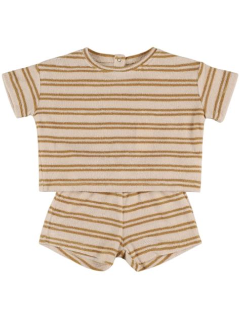Organic Cotton Terry T Shirt And Shorts Quincy Mae Girls Luisaviaroma