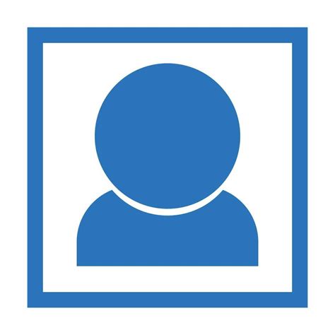 Blue Person Silhouette Icon Simple Vector User Icon Account Icon