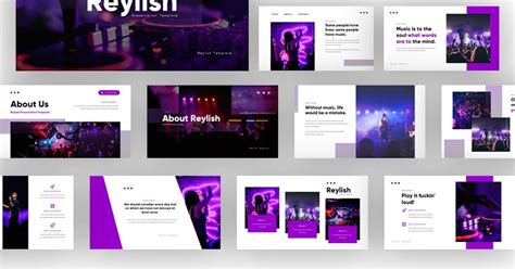 Reylish Шаблон Keynote музыкального мероприятия Шаблоны презентаций Envato Elements