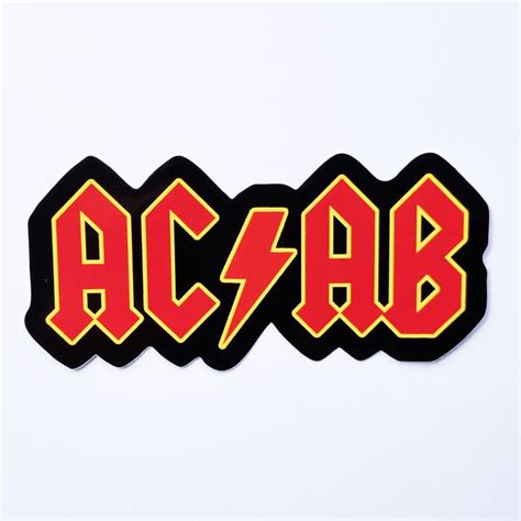Acab Vinyl Shaped Sticker Heavy Manners Artivism