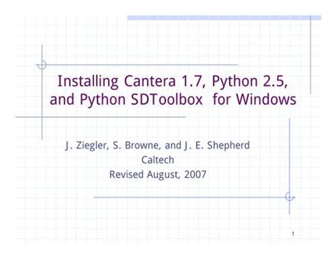 Installing Cantera 17 Python 25 And Python Sdtoolbox For Windows