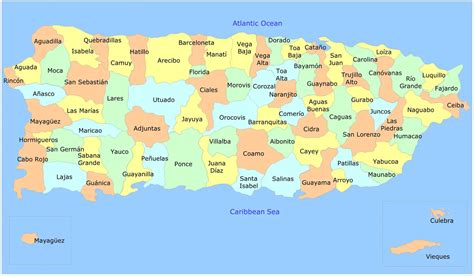 Puerto Rico Map Guide Of The World