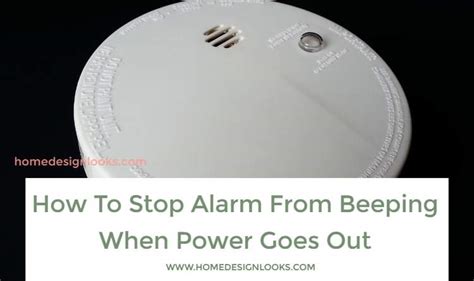 How To Stop Alarm From Beeping When Power Goes Out Best Blog For