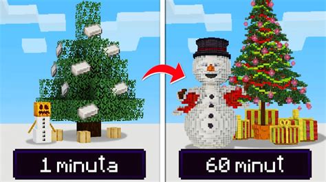 Poprosiłem 10 LOSOWYCH OSÓB aby zbudowali CHOINKĘ w MINECRAFT YouTube
