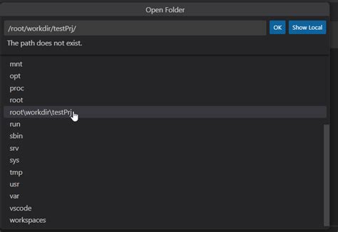 wrong slash gets used when creating new projects in devcontainer