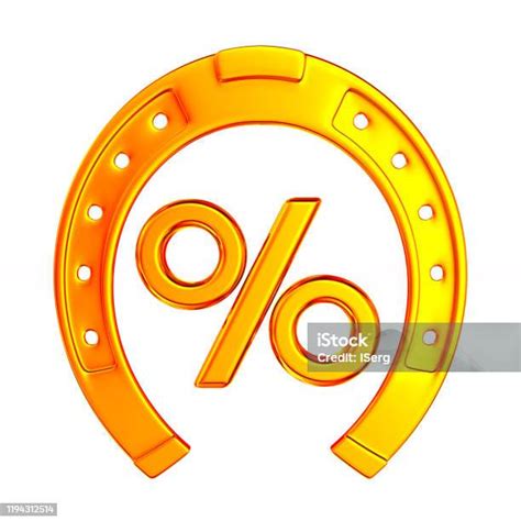 말굽과 흰색 배경에 퍼센트 격리된 3d 일러스트레이션 3차원 형태에 대한 스톡 사진 및 기타 이미지 3차원 형태 가격