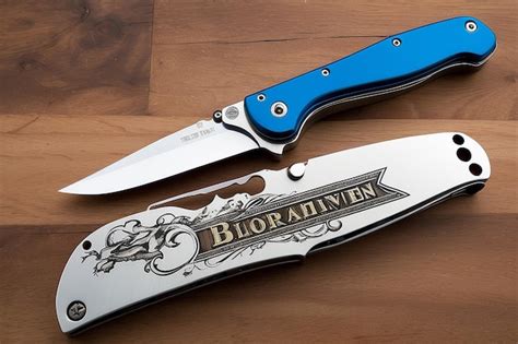 Custom Engraved Folding Utility Knife Premium AI Generated Image