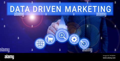 Text Sign Showing Data Driven Marketing Concept Meaning Strategy Built On Insights Analysis