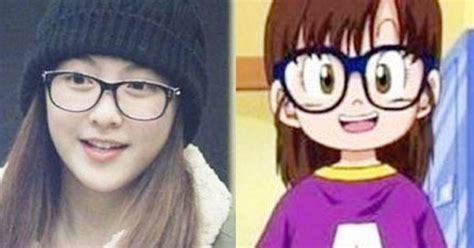 카라 강지영 도플갱어는 만화캐릭터 닥터 슬럼프 아라레 완벽 흡사