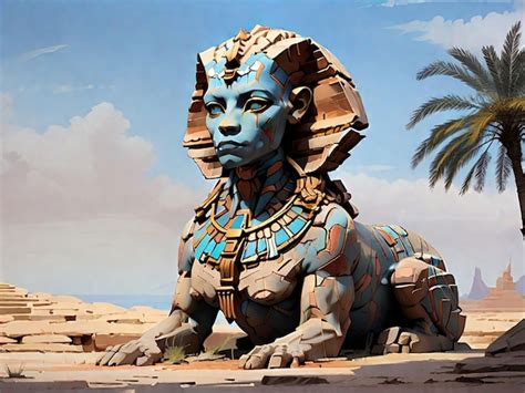 premium photo a statue of a sphinx ai generated