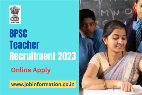 Bpsc Teacher Recruitment 2023 Apply Online For 170461 Posts Syllabus