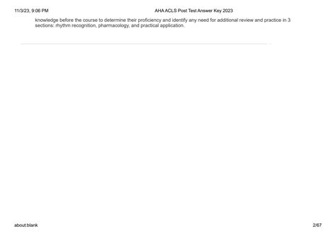 SOLUTION Aha Acls Post Test Answer Key 2023 Studypool