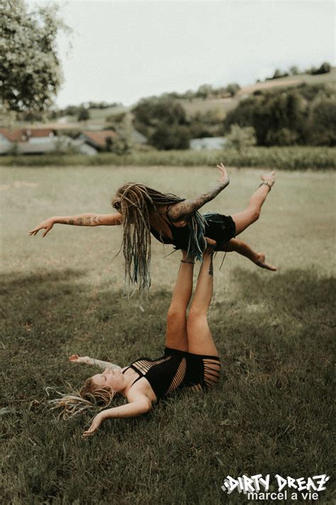 Two Chicks With Dreadlocks Posing On Camera Outdoors 16 Photos