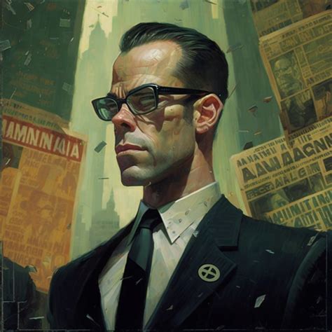 Agent Smith In The Art Style Of Aaron Jasinski