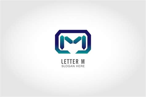 추상 편지 M 로고 디자인 서식 파일 프리미엄 벡터