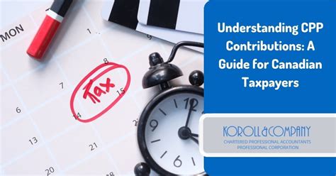 Understanding Cpp Contributions A Guide For Canadian Taxpayers Koroll And Company Cpa