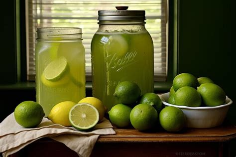 Freshly Squeezed Lime Juice 700 Premium Ai Generated Image