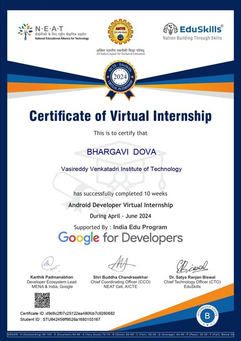 dova bhargavi on linkedin aicte eduskillsfoundation