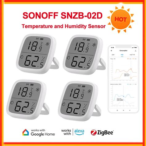 Sonoff Snzb 02d Zigbee Lcd Smart Temperature Humidity Sensor Large Lcd