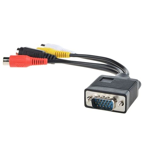 VGA SVGA To S Video 3 RCA AV TV Out Cable Adapter Converter PC Computer Laptop EBay