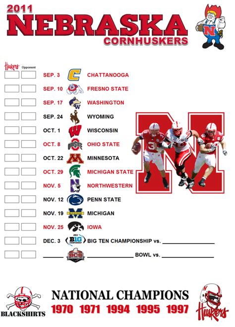Nebraska Volleyball Schedule Printable