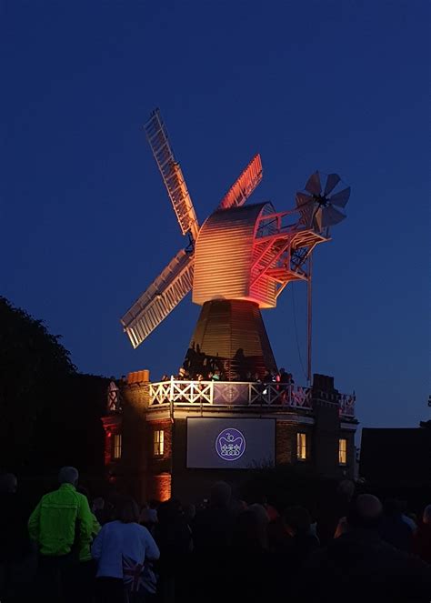 The Windmill Lit Up As A Wimbledon And Putney Commons