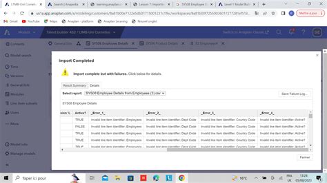 Level 1 Model Building Sys08 Employee Details Import Issue Anaplan