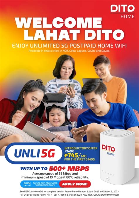 Dito Telecommunity Officially Launches Dito Home Unli 5g The Manila Times