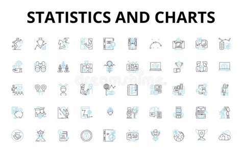 Statistics And Charts Linear Icons Set Data Graphs Trends Variance