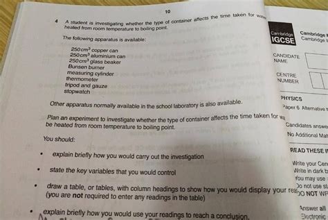 0625 Igcse Physics Paper 6 Help Needed R Igcse