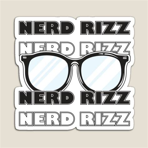 Nerd Rizz Design Glasses Illustration Funny Trendy Design Gen Z Nerd