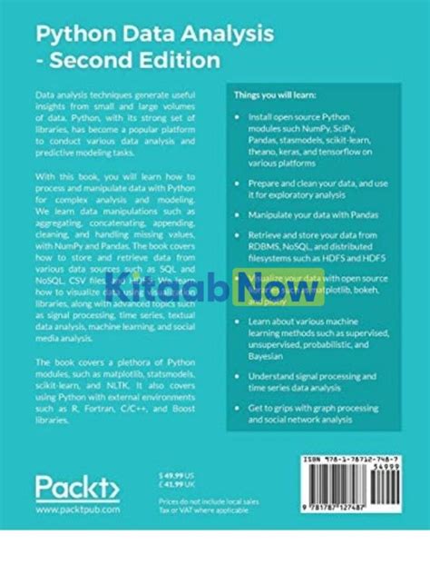 Python Data Analysis Nd Edition Kitaabnow