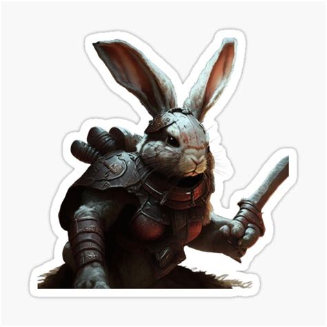 Doom Bunny Sticker For Sale By Bunnybarbell Redbubble