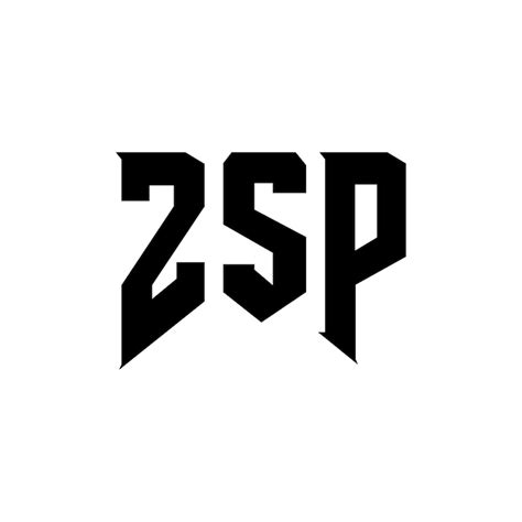 Zsp Logo Litery Dla Firmy Technologicznej Zsp Logo Projekt Czarno